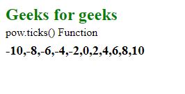 D Js Pow Ticks Function Geeksforgeeks