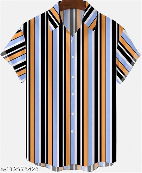 Multi Lining Mens Printed Shirt