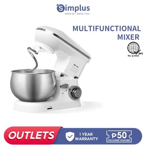 Simplus Stand Mixer Electric Food Mixer 7 Speeds With Whisk Kitchen