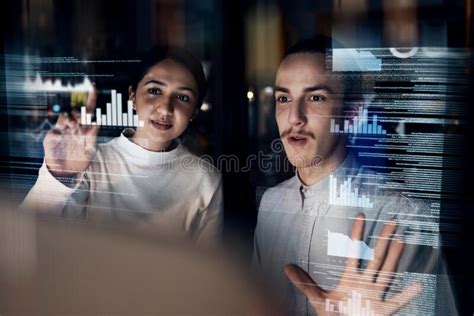 Teamwork Cyber Security And Programmer With Business People At Night For Augmented Reality