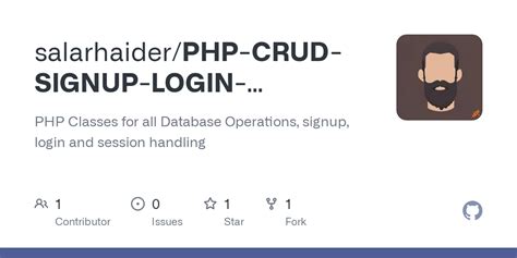Github Salarhaiderphp Crud Signup Login Session Php Classes For All