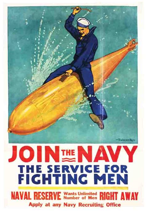 Vintage WW US Navy Recruiting Military Poster Digital Art Print Retro Etsy