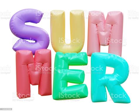 화려한 여름 텍스트입니다 창의적인 최소한의 휴가 및 여행 개념 아이디어 3d 렌더링 3차원 형태에 대한 스톡 사진 및 기타 이미지 3차원 형태 개념 낮 Istock