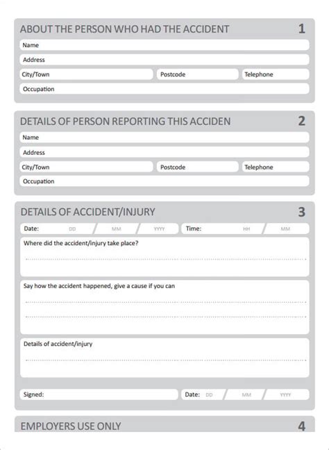 21 Accident Report Templates Docs Pages PDF Word