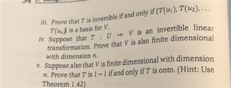 Solved 1 4 8 Let U And V Be Vector Spaces And T U V A Chegg Com