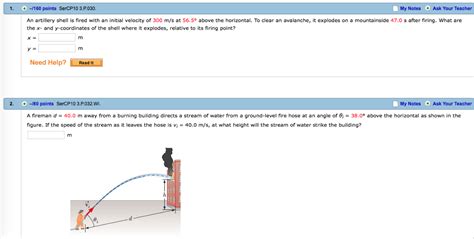 Solved An artillery shell is fired with an initial velocity | Chegg.com