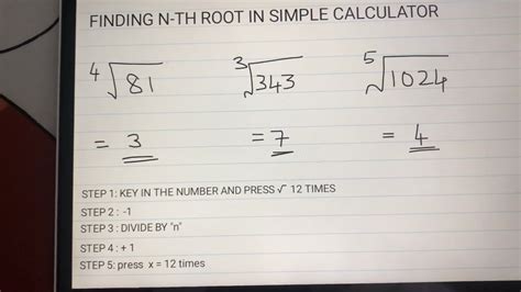 Finding Cube Root And Other N Roots Using Simple Calculator Youtube