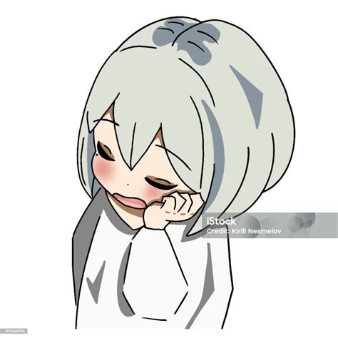 Vetores De Bonito Anime Menina Anime Dormir Ilustração Anime E Mais