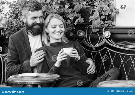 Explore Cafe And Public Places Married Lovely Couple Relaxing Together