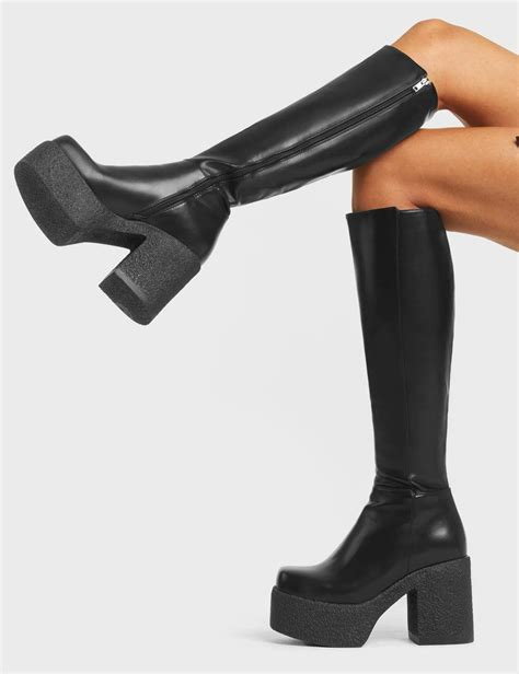 Called Out Chunky Platform Knee High Boots Knee High Platform Boots