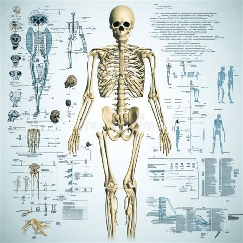 Detailed Anatomical Illustration Showcasing Human Skeletal Structure