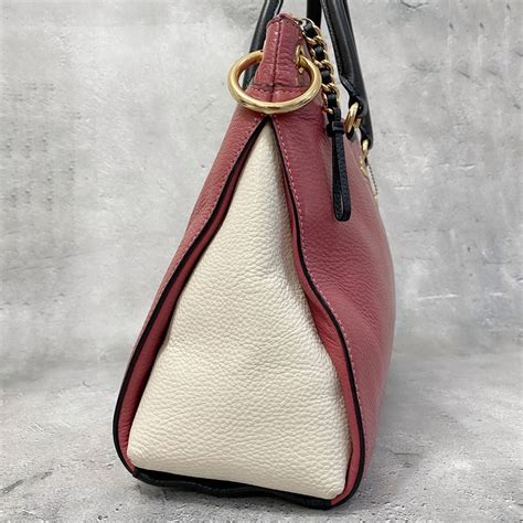 良品 Coach コーチ レザー バイカラー トートバッグ ビジネスバッグ ハンドバッグ｜paypayフリマ