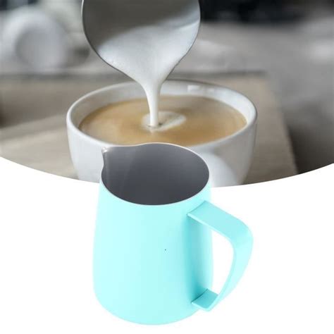 Fdit Tasse à Mousser Tasse à Mousse De Café à Bouche Pointue Pichet à Lait En Acier Table
