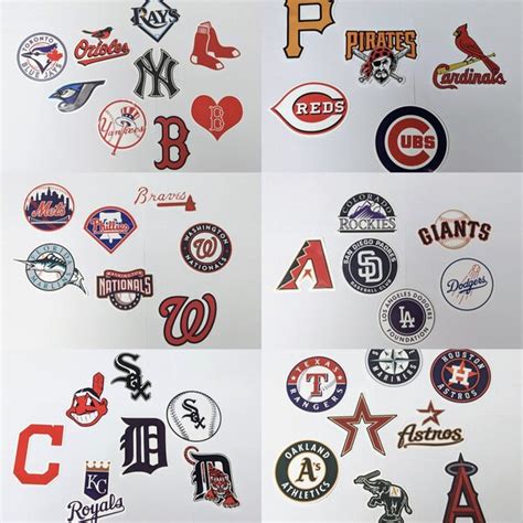 Mlb Stickers Etsy