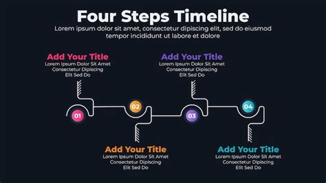 Infografik timeline vorlage geschäftskonzept mit schritten Premium Vektor