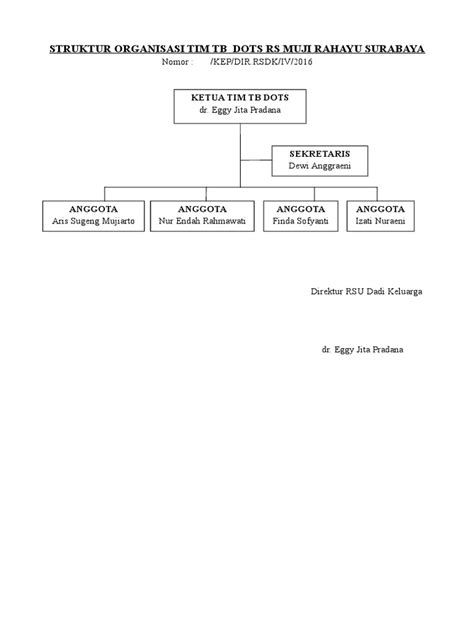 Struktur Organisasi Tim Tb Dots Pdf