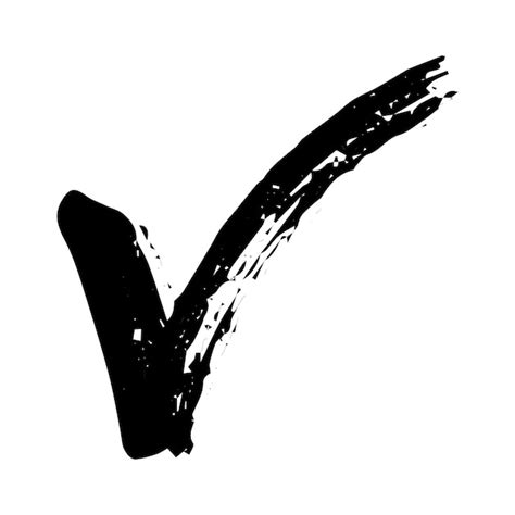 Premium Vector Hand Drawn Check Mark Illustration Marker Right Sign