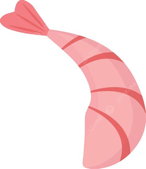 flatstyle shrimp icon isolated prawn on a white backdrop vector