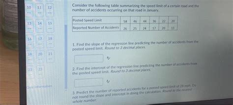 solved consider the following table summarizing the speed