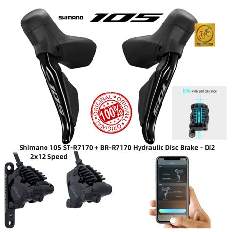 Shimano 105 St R7170 R7170 Hydraulic Disc Brake Di2 2x12 Speed