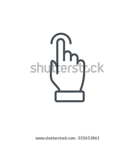 Click Hand Icon Pointer Vector Eps Shutterstock
