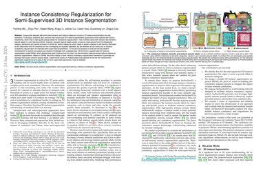 Instance Consistency Regularization For Semi Supervised 3D Instance