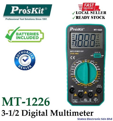 Pro Skit MT 1226 3 1 2 Digital Multimeter Lazada