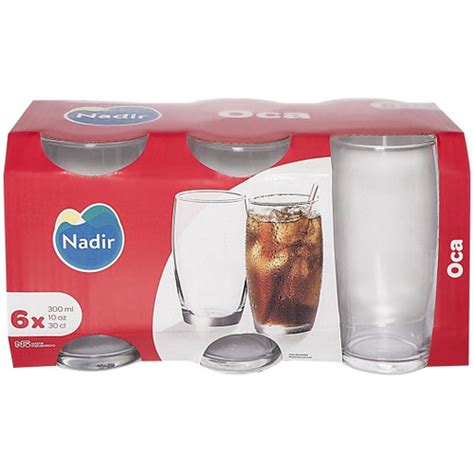 Jogo 24 Copos Vidro Suco Agua Oca 300 Ml Nadir em Promoção Ofertas na