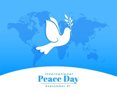 21 De Setembro Dia Internacional Da Paz Vetor De Design De Postagem