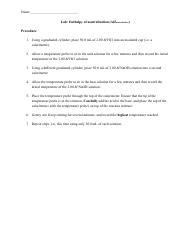 Enthalpy of Neutralization Lab Calculating ΔH and Writing Course Hero