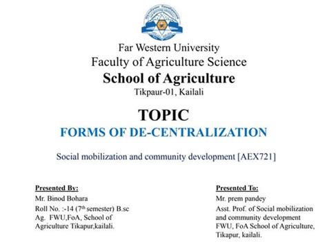 Decentralization Devolution And Deconcentration Pptx