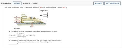 Solved The Rocket Sled Shown In Figure 4 5 Accelerates At A