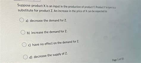Solved Suppose Product X Is An Input In The Production Of Chegg