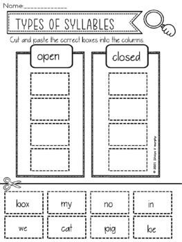 Open And Closed Syllables Made By Teachers