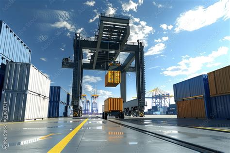 Automated Container Handling System At High Tech Port Industrial