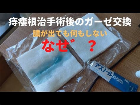 ガーゼ交換時の膿 術後の異常 痔瘻根治手術 YouTube