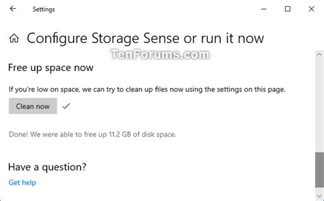 Free Up Disk Space Now With Storage Sense In Windows 10 Tutorials