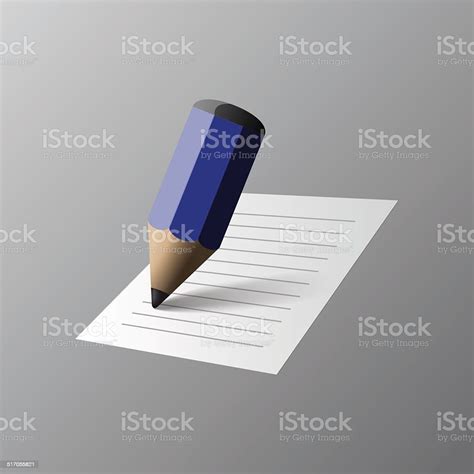 3 D 연필 벡터 문서 3차원 형태에 대한 스톡 벡터 아트 및 기타 이미지 3차원 형태 검은색 교육 Istock