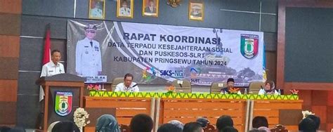 Dinsos Pringsewu Gelar Rakor DTKS Dan Puskesos SLRT