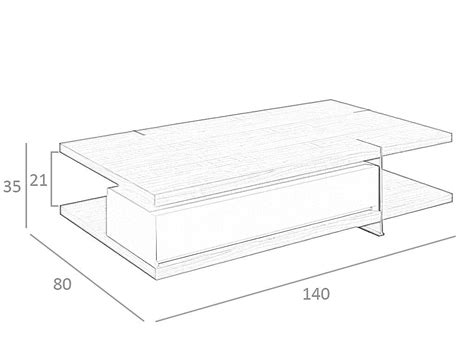 Table Basse Rectangulaire En Noyer