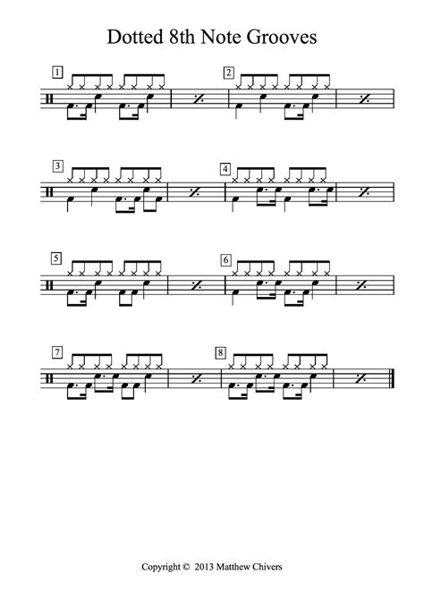 Dotted 8th Note Grooves