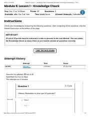Module 6 Quiz 1 Pdf 10 6 21 12 30 PM Module 6 Lesson 1 Knowledge Check Intermediate