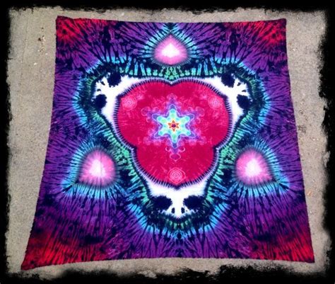 Grateful Dead Tie Dye Tapestry Steal Your Face Mandala Artwork