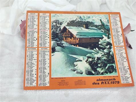 Ancien Almanach Des P T T De 1979 Sous La Neige Le Grenier De Lisette