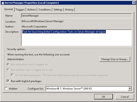Windows Server 2008 How Do I Configure A Scheduled Task To Run With