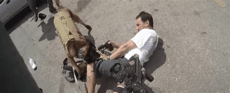 Video Man Points Gun At Police K 9s Head Cops Fatally Shoot Him