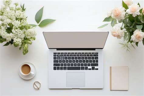 Premium Photo TechSavvy Woman At Work A Top View Of Laptop Use On A