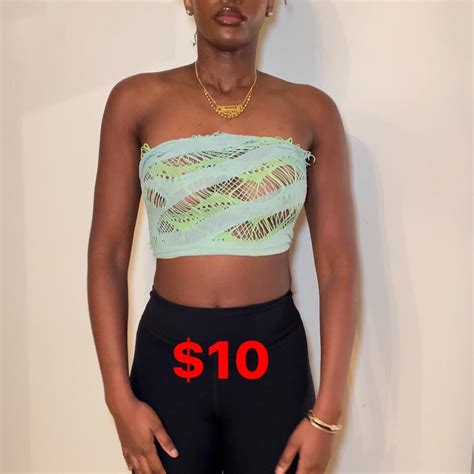 Dolls Kill Womens Blue Crop Top Depop