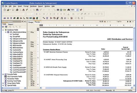 Sage Crystal Reports