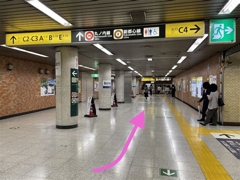新宿三丁目駅【新宿線→丸の内線】乗り換え方法 乗り換えマップ